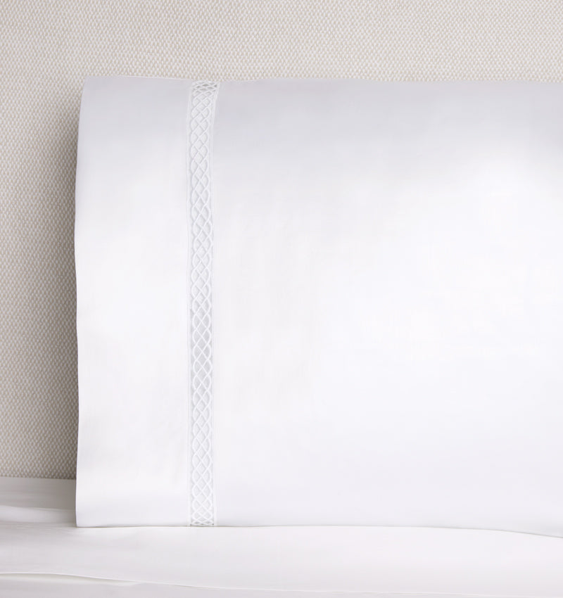Ornato Pillowcases - Luxury White Sateen Pillowcase | SFERRA