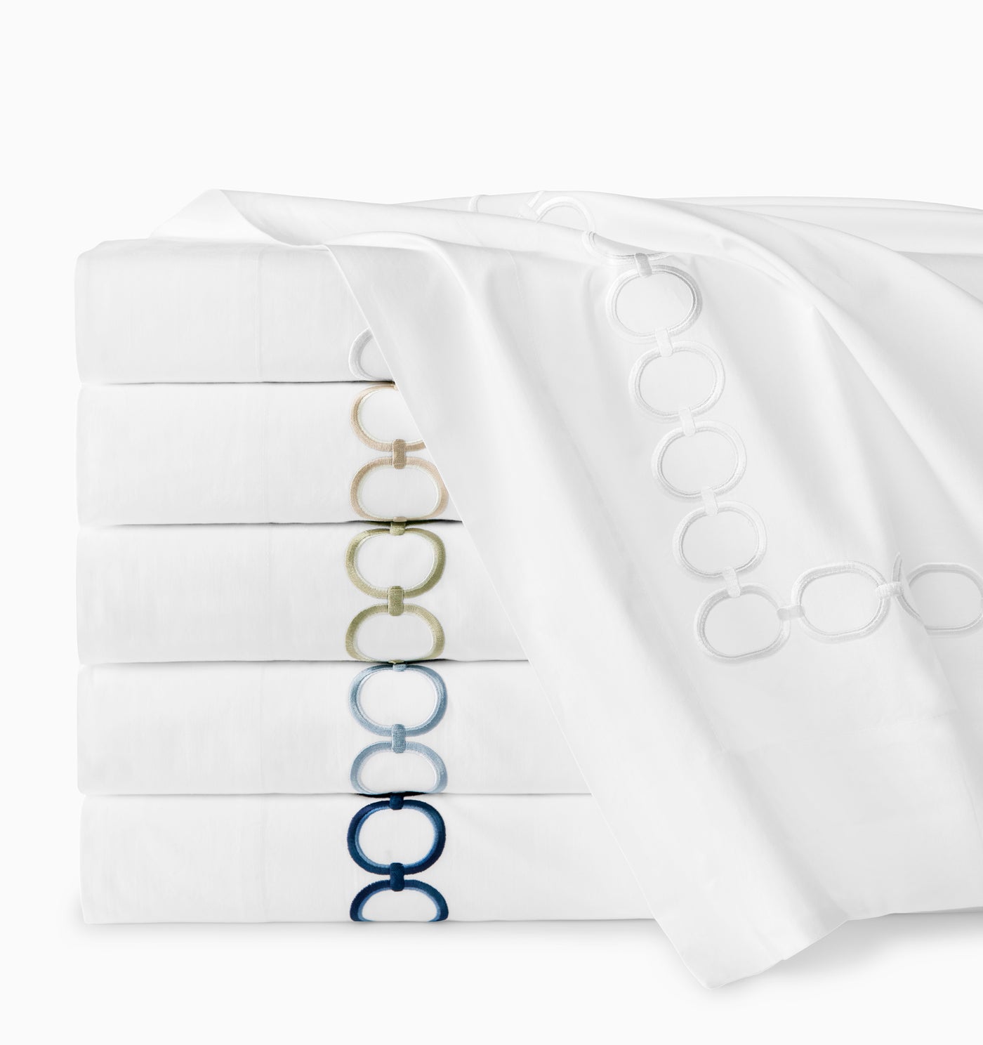 Catena Flat Sheet - White Percale Flat Sheets | SFERRA