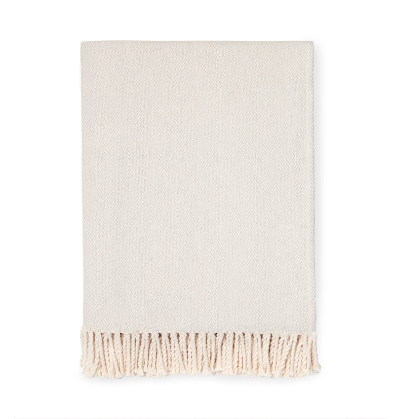Celine Throw - Herringbone Cotton Throw Blanket | SFERRA